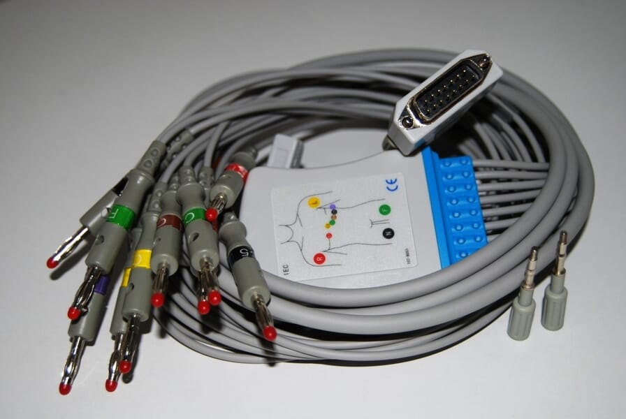 Ekg-kabel Cardioline monobloc10 avledning klype 15pin - Modul Nordic AS